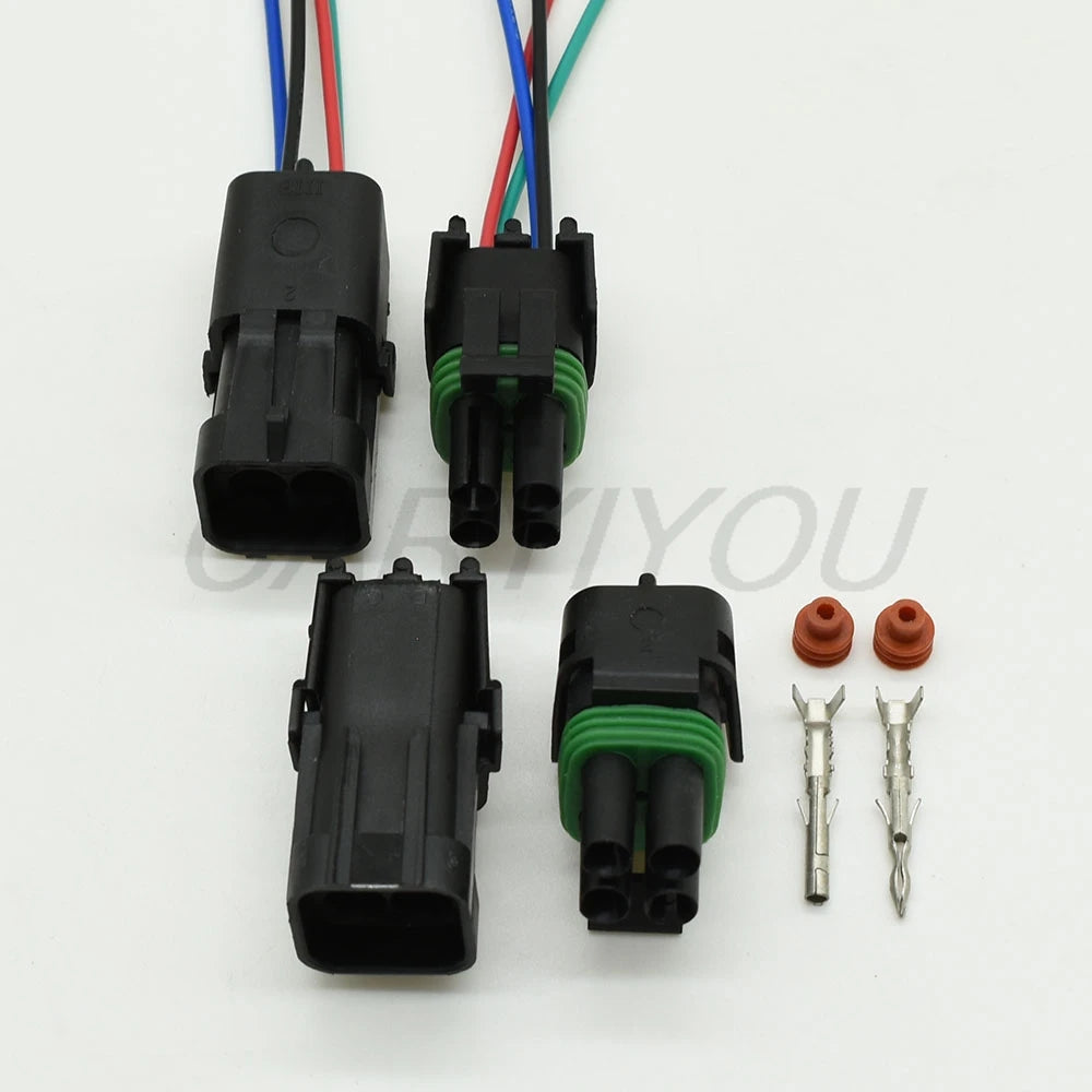 4 Pin Way 12015798 12015024 Weatherpack Plug 2x2 Hole Connector for Au ...
