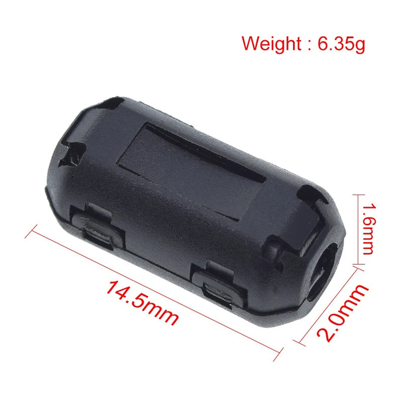 5mm Clip-On Ferrite Ring Core Noise Suppressor for EMI/RFI Cable Filte ...