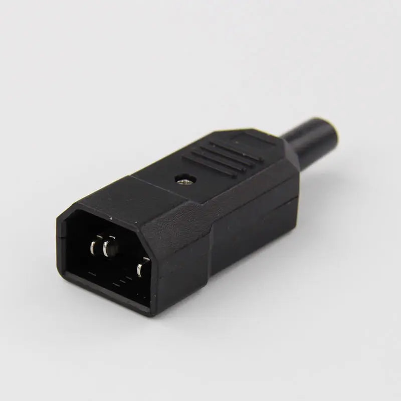IEC Straight Cable Plug Connector C13 C14 10A 250V Black Rewirable Mal ...