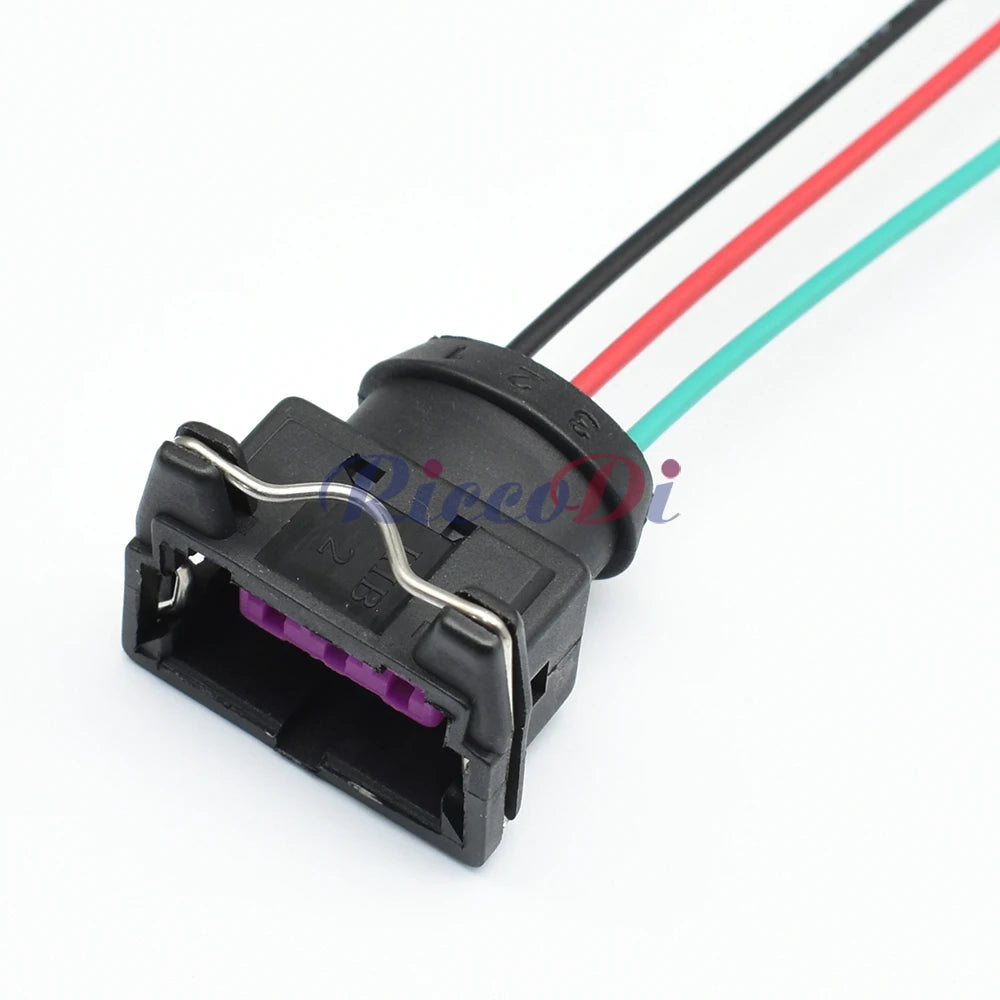 1 Set 3 Pin Auto Waterproof Wire Harness Position Sensor Plug EV1 Fuel ...