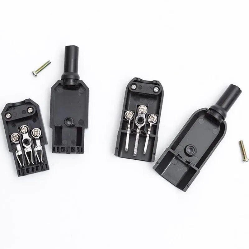IEC Straight Cable Plug Connector C13 C14 10A 250V Black Rewirable Mal ...