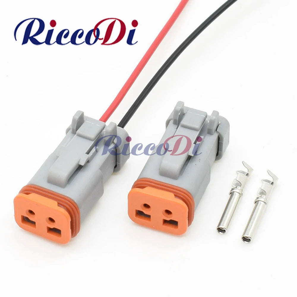 2 Hole Automotive Car Plug Female Socket Connector with Terminals Comp ...